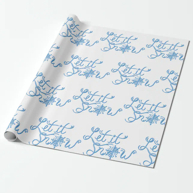 Let It Snow Wrapping Paper | Zazzle