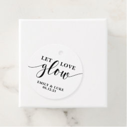 let love glow Wedding Favor tags, Candle Favor Tags | Zazzle