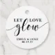 let love glow Wedding Favor tags, Candle Favor Tags | Zazzle