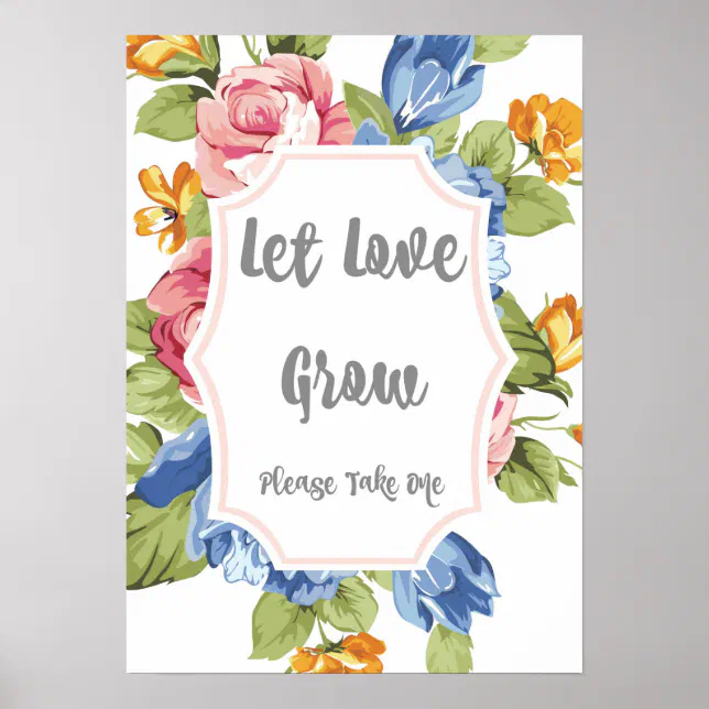 Let Love Grow Sign | Zazzle
