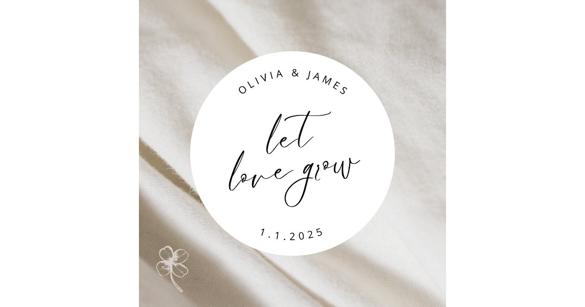 Let Love Grow Stickers | Zazzle
