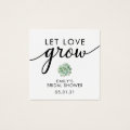 Let Love Grow Succulent Plant Tags | Zazzle