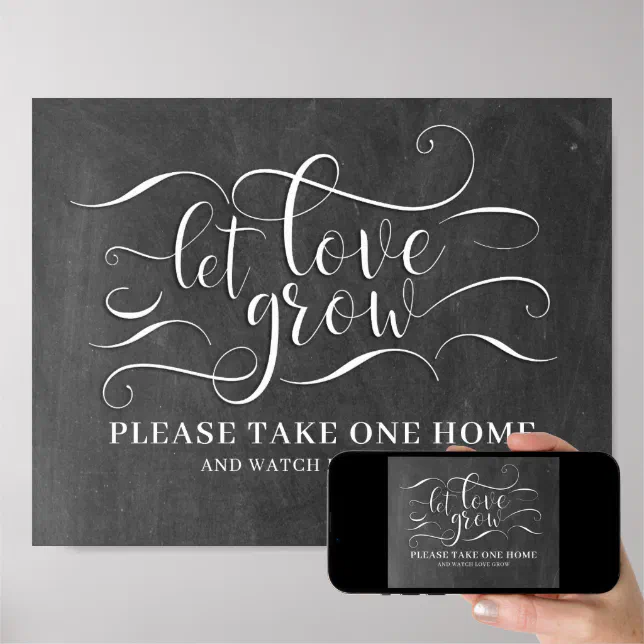 Let Love Grow Wedding Sign | Zazzle