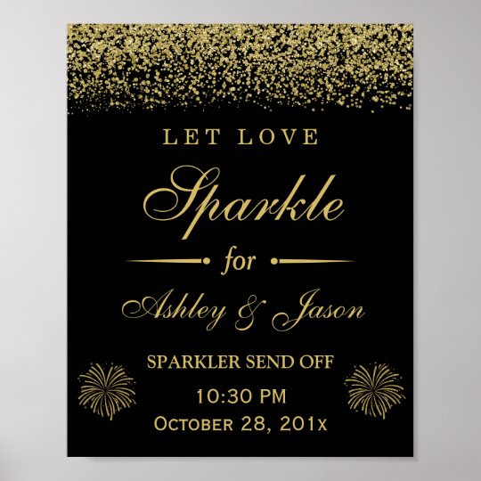 Let Love Sparkle Gold Glitter Wedding Sign | Zazzle.com Let Love Sparkle Gold Glitter Wedding Sign | Zazzle.com