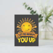 Let me warm you up Cute Sun hug Happiness Postcard | Zazzle