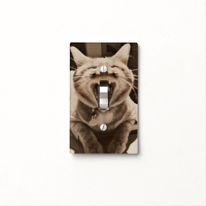 Let my cat's tongue control your lights light switch cover | Zazzle.com