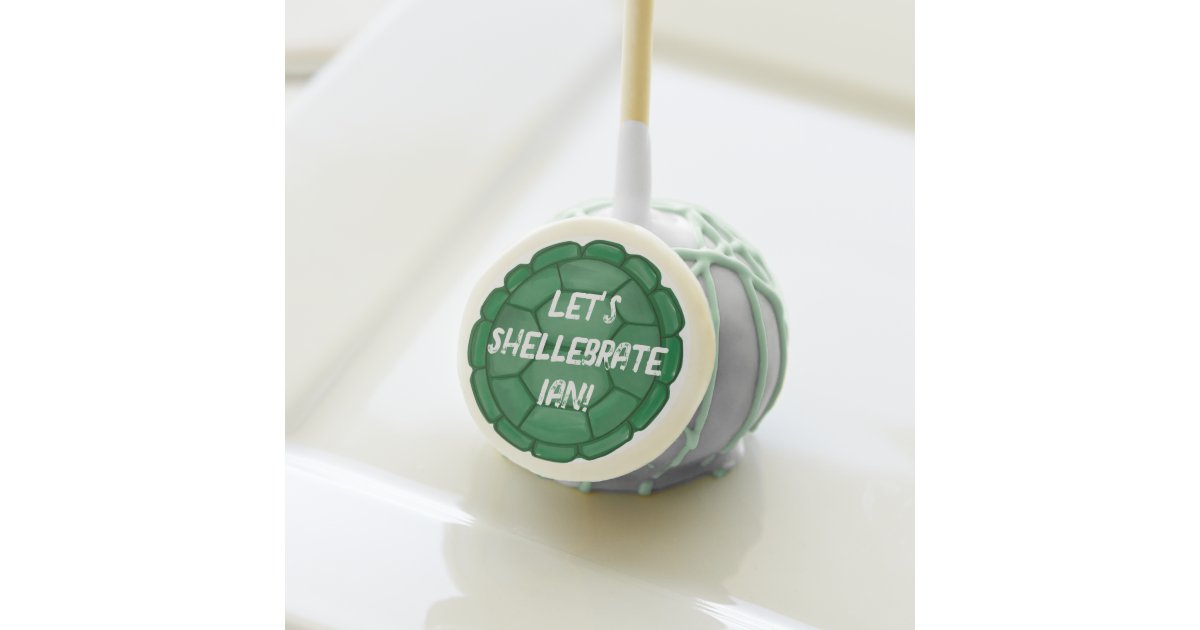 Let’s Shellebrate Turtle Birthday Party Cake Pops | Zazzle