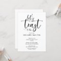 Let’s Toast Chic Calligraphy Engagement Party Invitation | Zazzle
