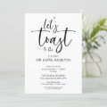 Let’s Toast Chic Calligraphy Engagement Party Invitation | Zazzle