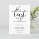 Let’s Toast Chic Calligraphy Engagement Party Invitation | Zazzle
