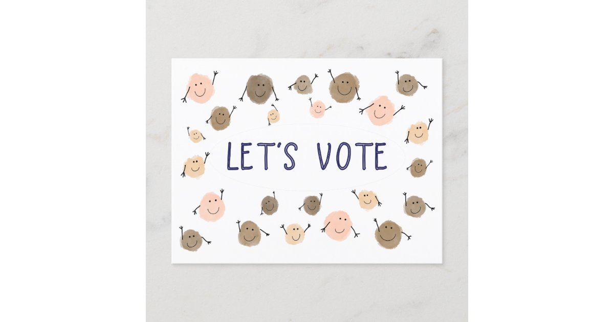 Let’s Vote Postcard | Zazzle