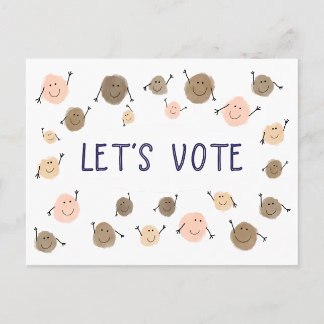 Let’s Vote Postcard | Zazzle
