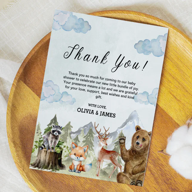 Let the Adventure Begin Baby Shower Thank You Card | Zazzle