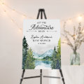 Let The Adventure Begin Baby Shower Welcome Sign | Zazzle