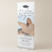 Let the Adventure Begin Graduate Photo Retractable Banner | Zazzle