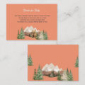Let the Adventure Begin Mountain Rust Baby Shower Enclosure Card | Zazzle