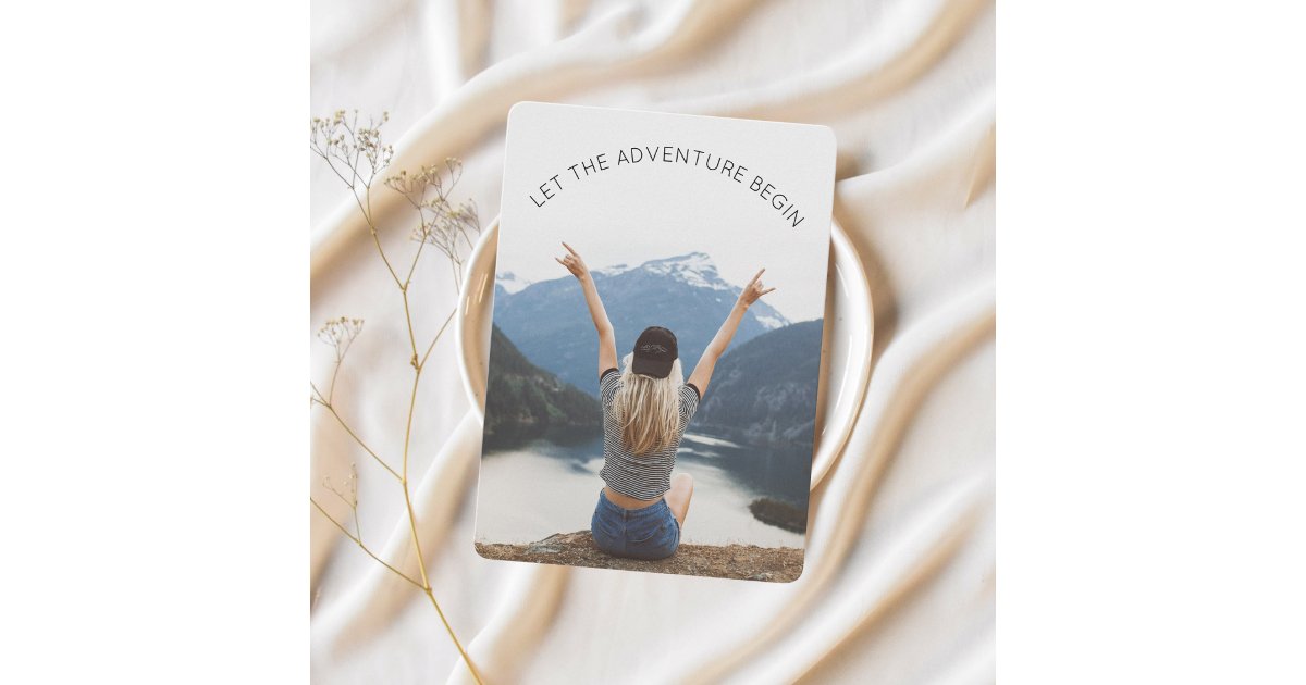 Let the Adventure Begin Photo Farewell Party Invitation | Zazzle