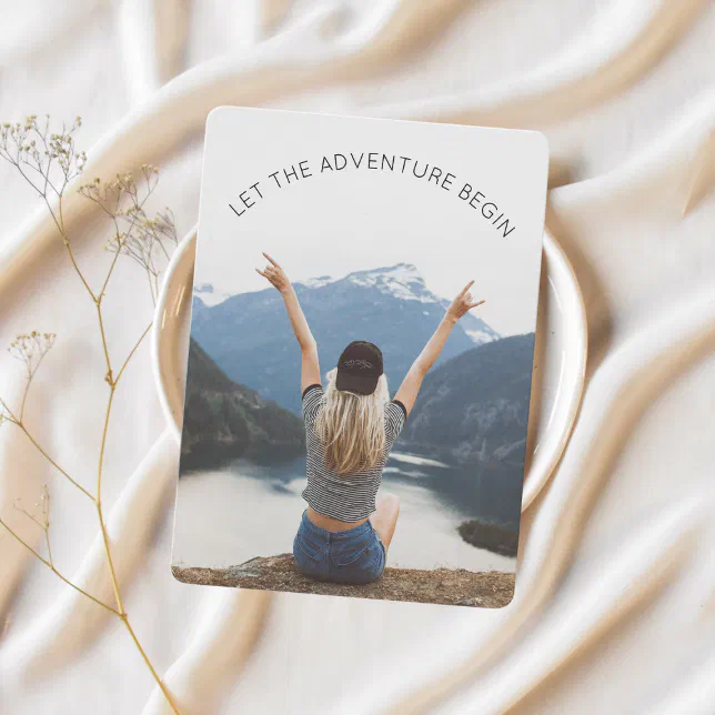 Let the Adventure Begin Photo Farewell Party Invitation | Zazzle