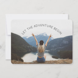 Let the Adventure Begin Photo Farewell Party Invitation | Zazzle