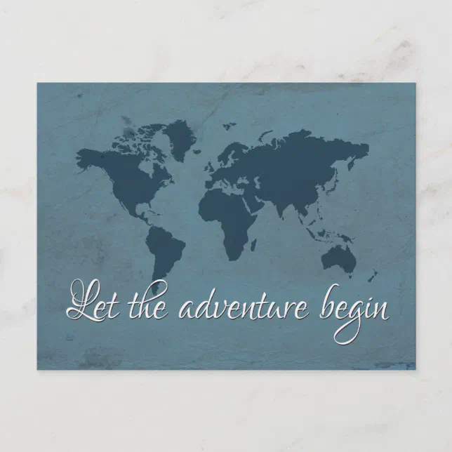 Let the adventure begin postcard | Zazzle