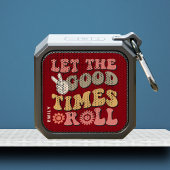 Let The Good Times Roll Groovy Personalized Name Bluetooth Speaker | Zazzle