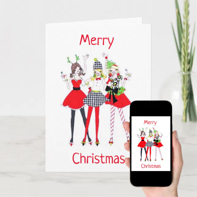 LET THE PARTY BEGIN **MERRY CHRISTMAS** HOLIDAY CARD | Zazzle