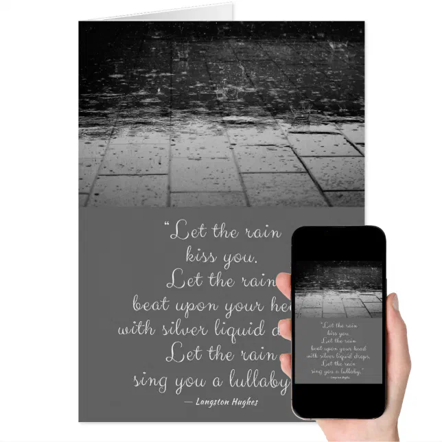 Let the Rain Langston Hughes Card | Zazzle