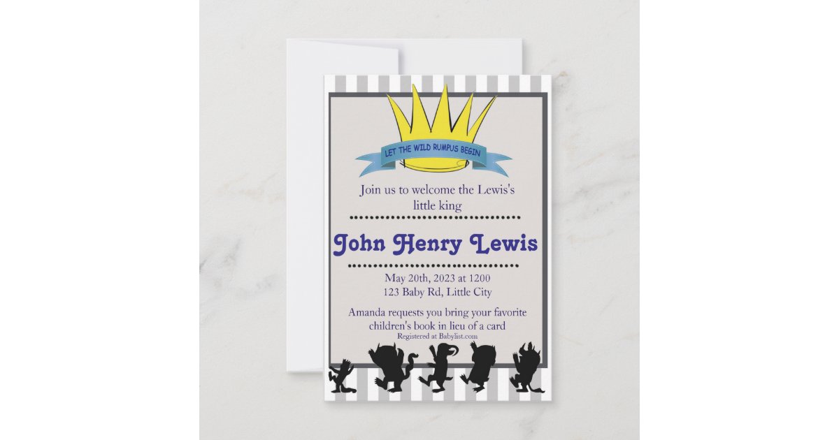 Let the Wild Rumpus Begin Invitation | Zazzle