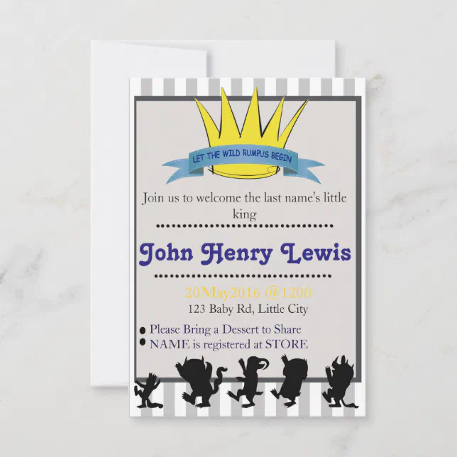Let the Wild Rumpus Begin Invitation | Zazzle