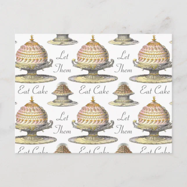 Let Them Eat Cake French Pastry Chef Postcard | Zazzle