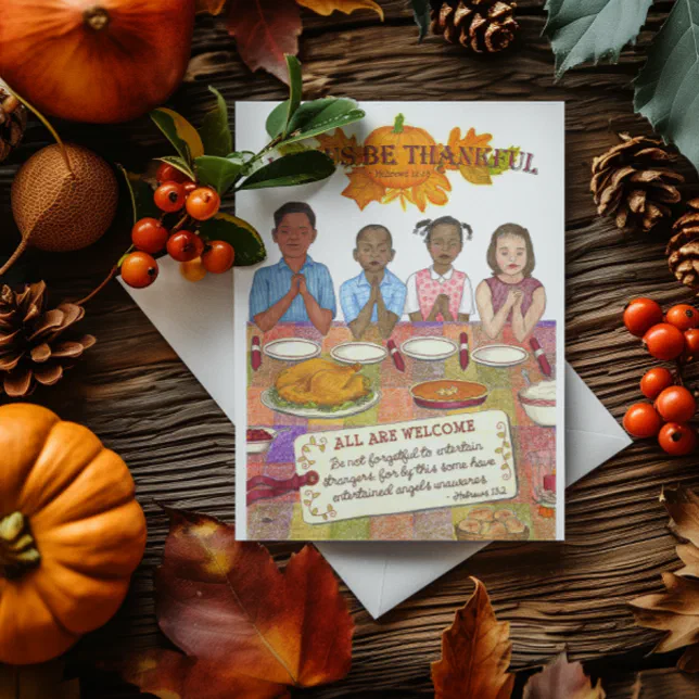 Let Us Be Thankful Inspirational Postcard | Zazzle