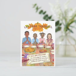 Let Us Be Thankful Inspirational Postcard | Zazzle