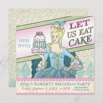Let Us Eat Cake Party Invitations | Zazzle