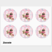 Let Us Eat Cupcakes Pink Frosting Seals or Sticker | Zazzle
