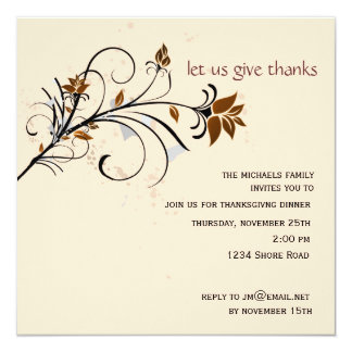 Lets Give Thanks Invitations & Announcements | Zazzle