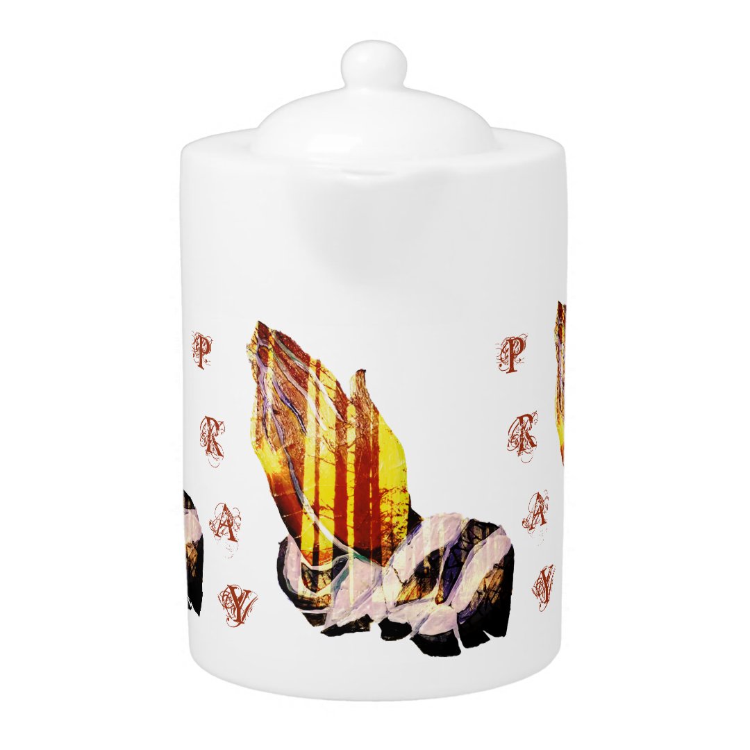 "Let Us Pray" Teapot | Zazzle
