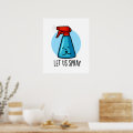 Let Us Spray Funny Praying Bottle Pun Poster | Zazzle