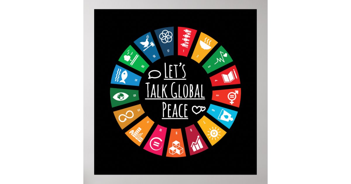 Let Us Talk About Peace & Global Goals Poster | Zazzle