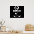 Let your brain think Poster | Zazzle