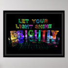 Let your light shine bible verse Matthew 5:16 Poster | Zazzle.com