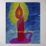 Let your light shine bible verse Matthew 5:16 Poster | Zazzle.com