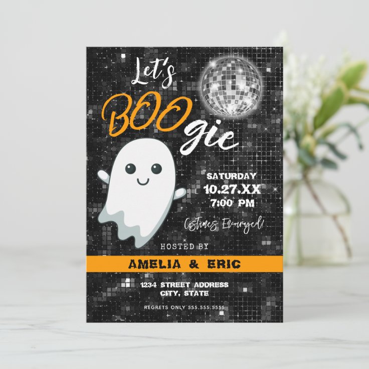 Let's BOOgie Disco Halloween Party Invitation | Zazzle
