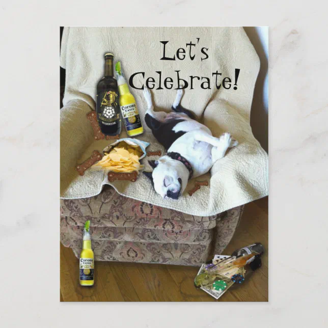 Let's Celebrate Boston Terrier Party Invitation | Zazzle