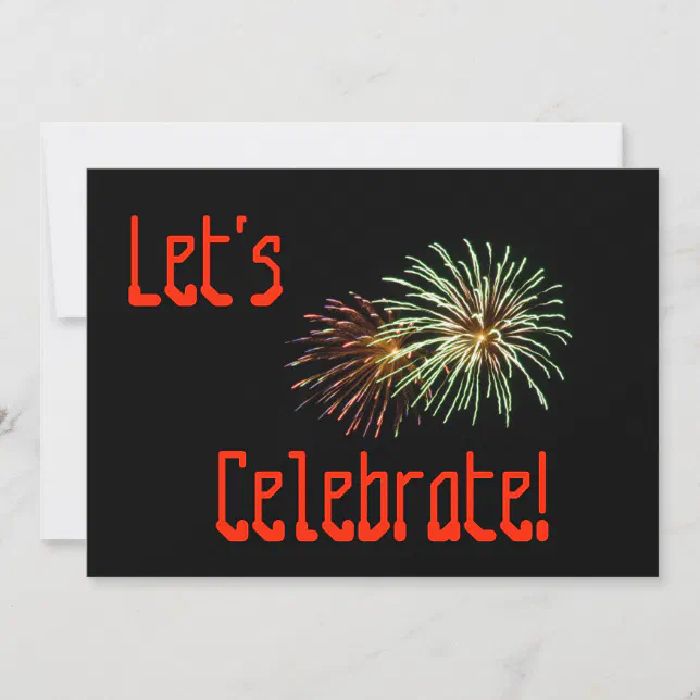 Let's Celebrate: Fireworks Invitation | Zazzle