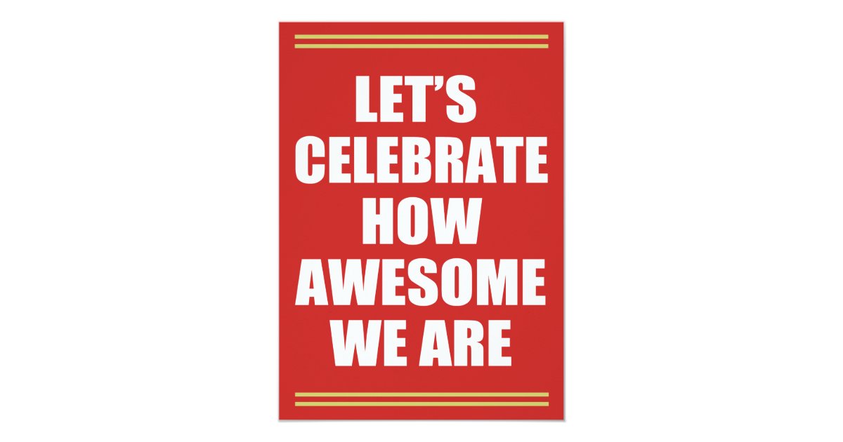 Let's Celebrate How Awesome We Are Friendsgiving Invitation | Zazzle.com