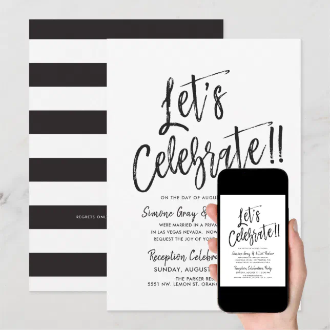 Let s Celebrate Post Wedding Party Invitation Zazzle Let s Celebrate Post Wedding Party Invitation Zazzle