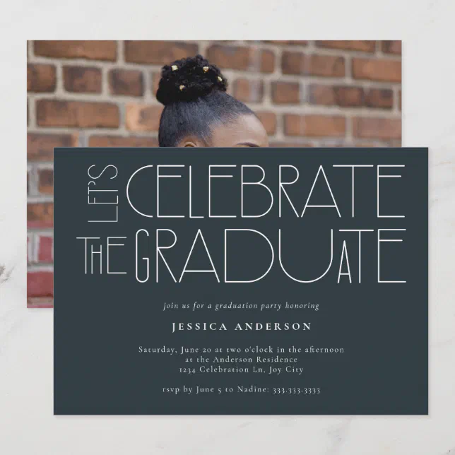 Let's celebrate the Graduate 2024 Graduation Party Invitation | Zazzle