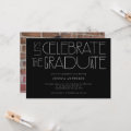 Let's celebrate the Graduate Black Graduation Invitation | Zazzle
