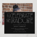 Let's celebrate the Graduate Black Graduation Invitation | Zazzle