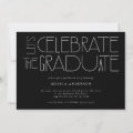 Let's celebrate the Graduate Black Graduation Invitation | Zazzle